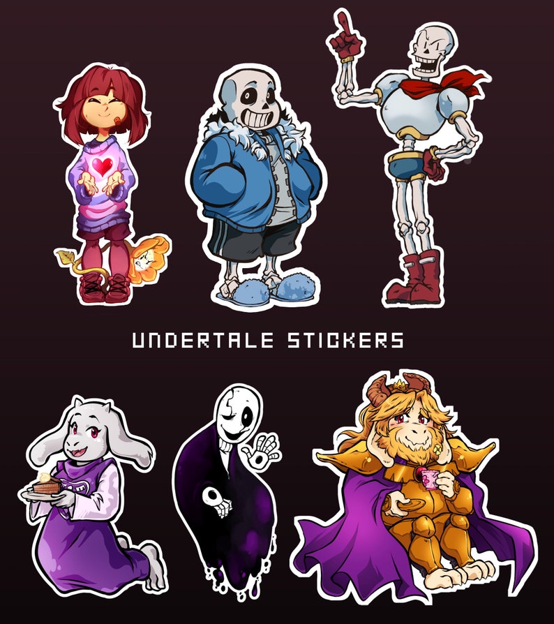 Undertale Stickers Waterproof Vinyl 2-3 Inches | Etsy UK