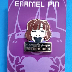 Frisk Undertale Hard Enamel Pins - Stay Determined - Etsy