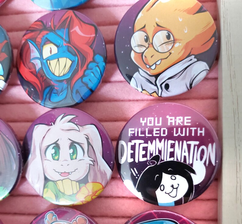 Undertale 1.5 Button Pins Badges - Etsy