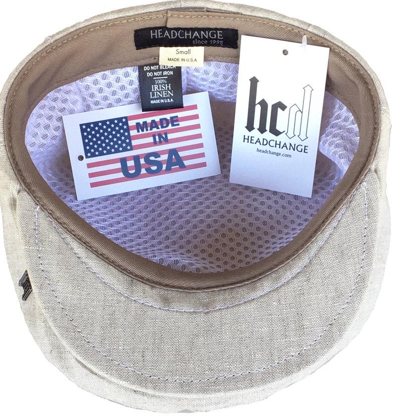 Headchange Made in USA 100% Linen Ivy Scally Cap Newsboy Hat Driver ...