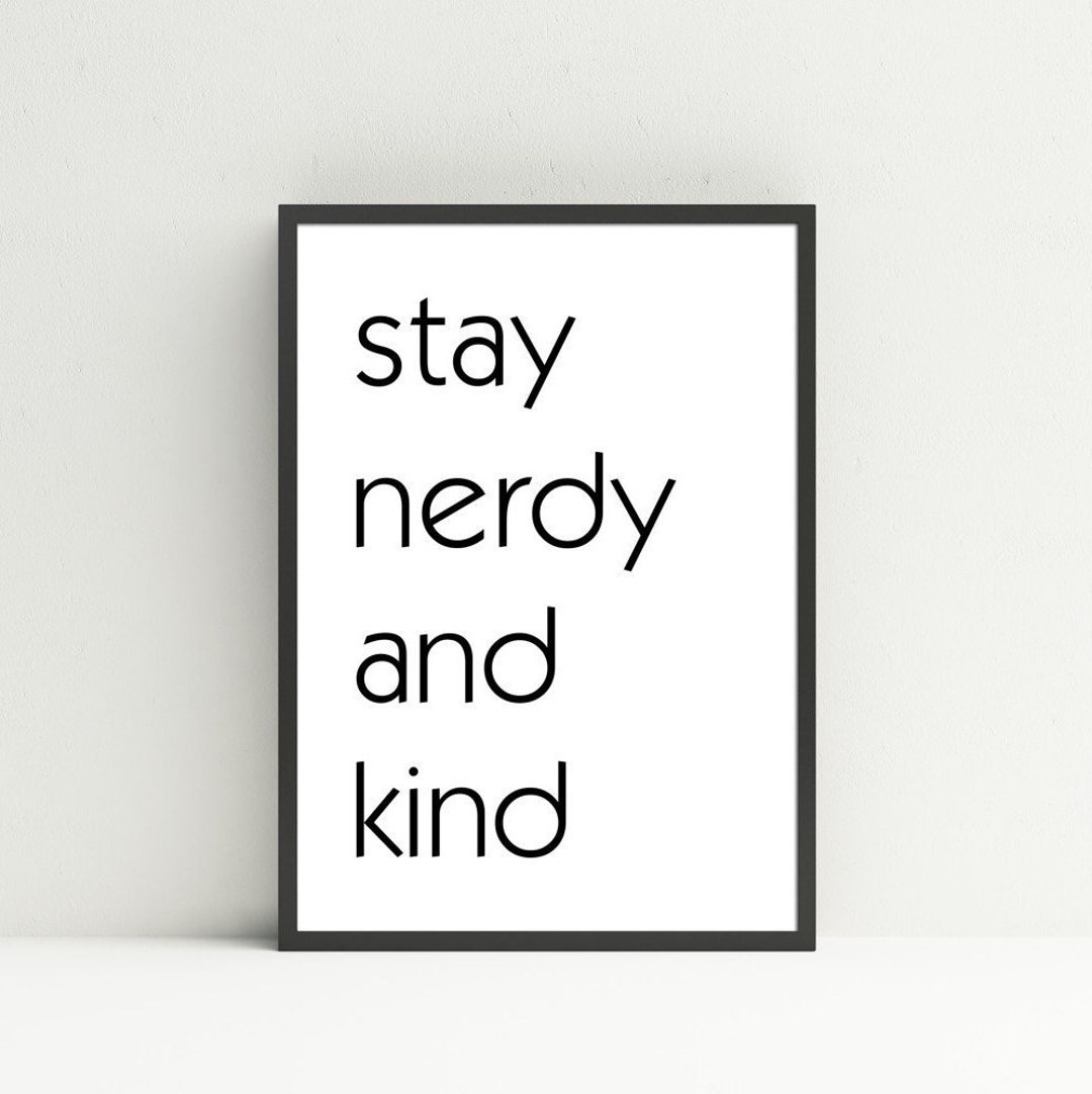 Printable Nerd Wall Art - Fun Nerdy Print, Downloadable Graphic Art ...