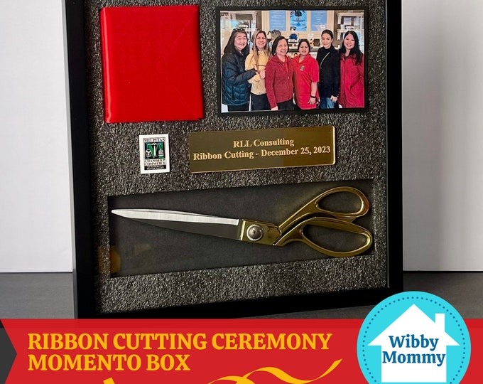 Personalized Ribbon Cutting Ceremony Momento Box Kit - Engraved Laser ...
