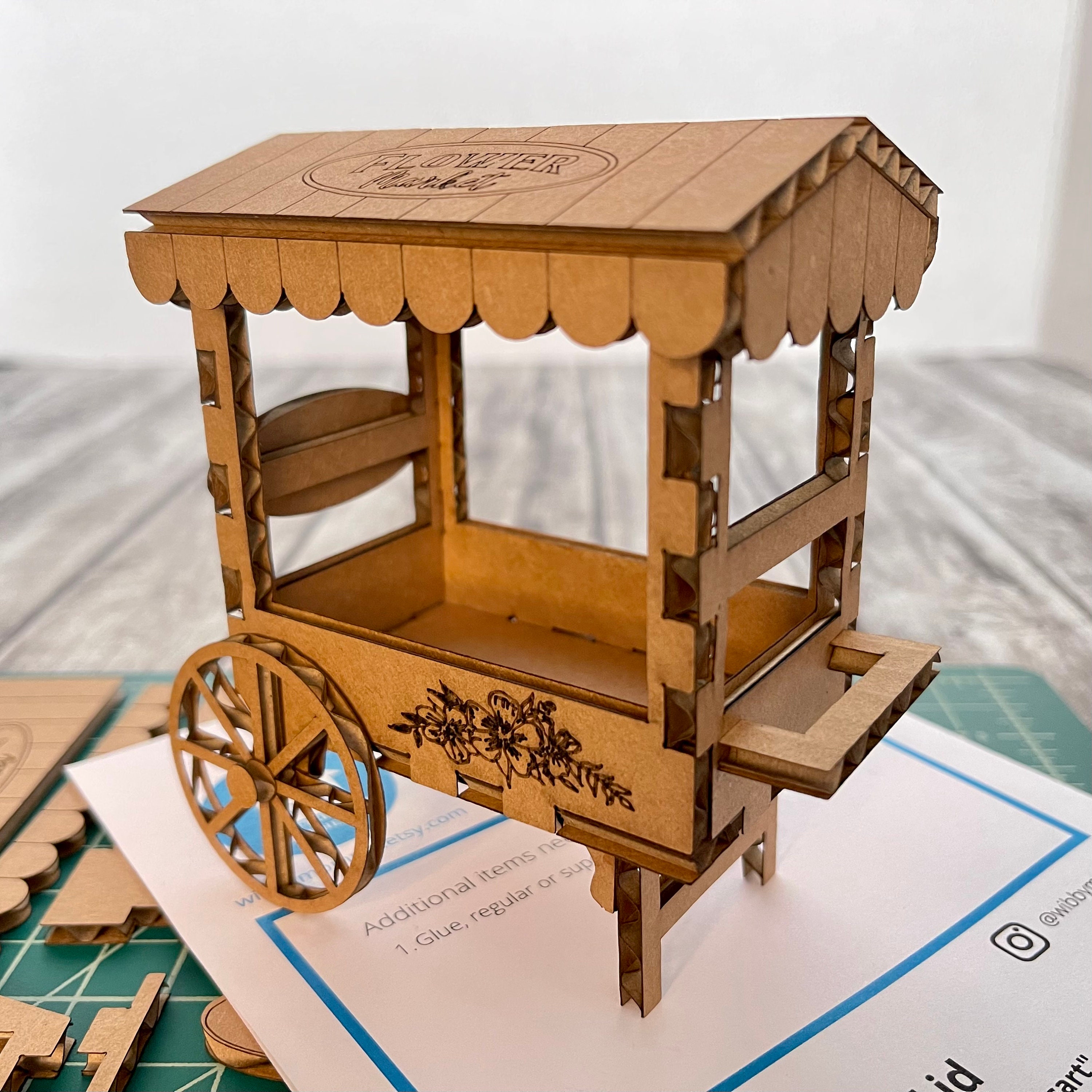 Flower Cart Cardboard Kit: Party Favor Candy Stand Decor - Etsy