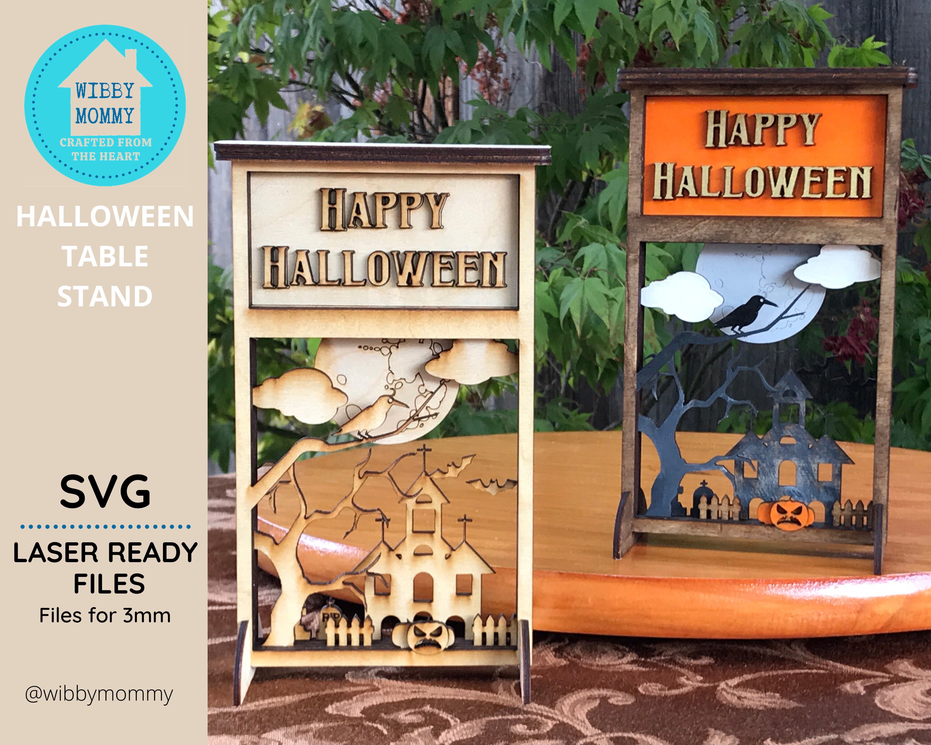Happy Halloween Table Stand Layered Table Decor Centerpiece - Etsy