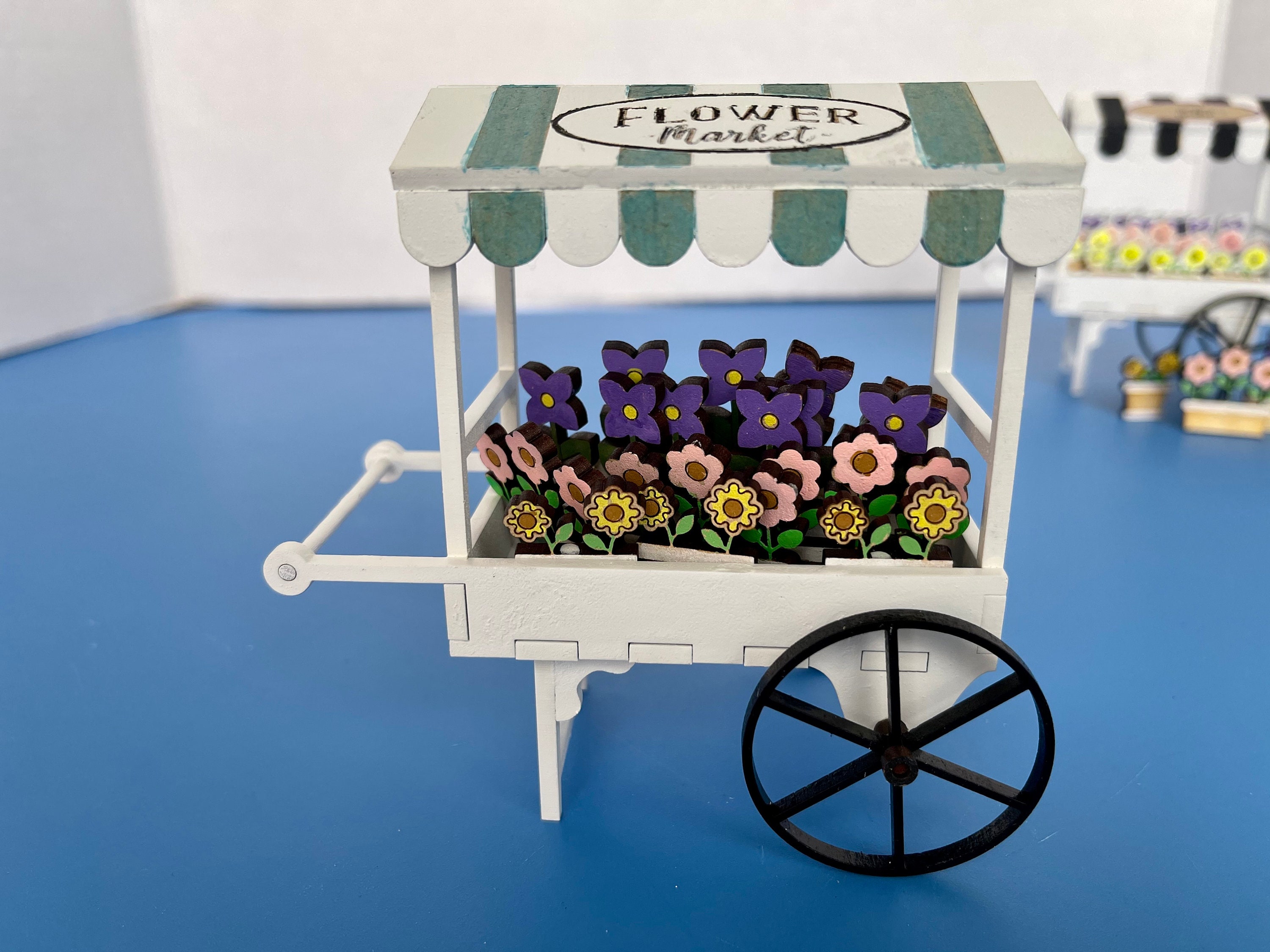 Paris Flower Cart Street Market Digital Laser Ready Files | Etsy