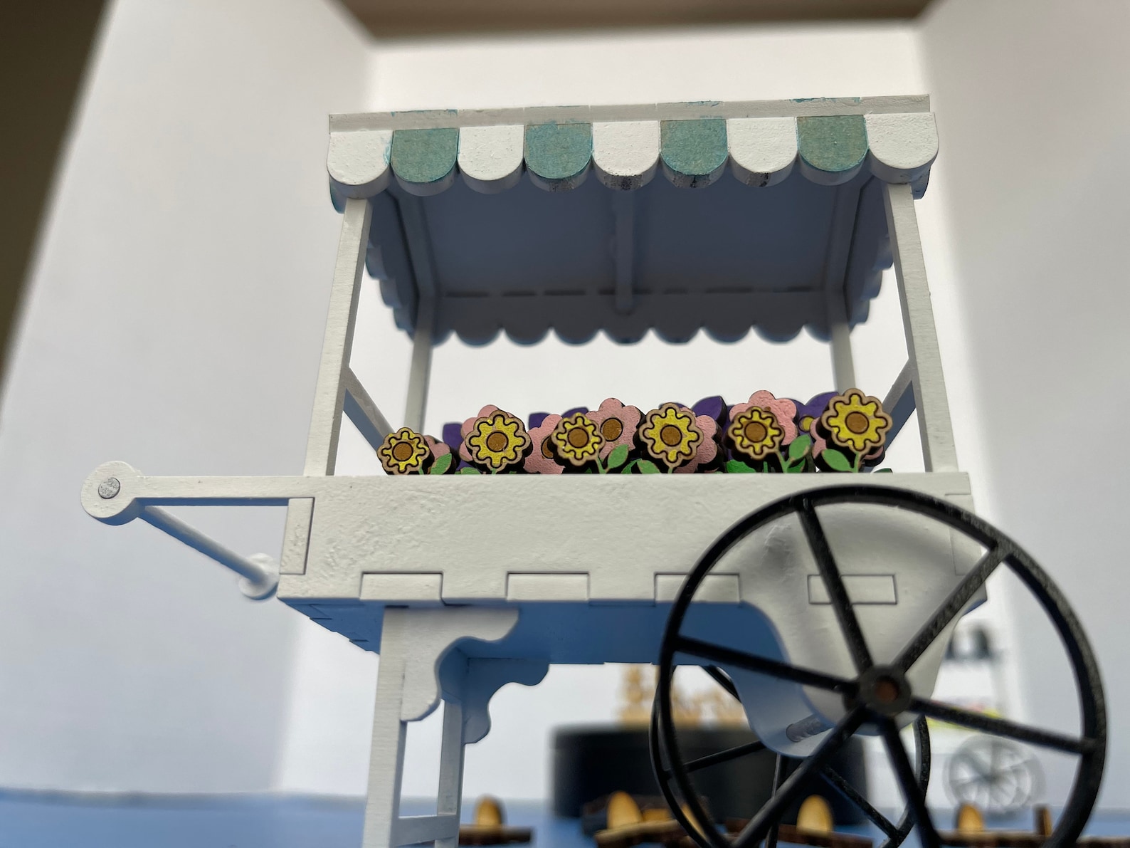 Paris Flower Cart Street Market Digital Laser Ready Files | Etsy