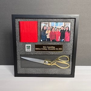 Personalized Ribbon Cutting Ceremony Momento Box Kit - Engraved Laser ...
