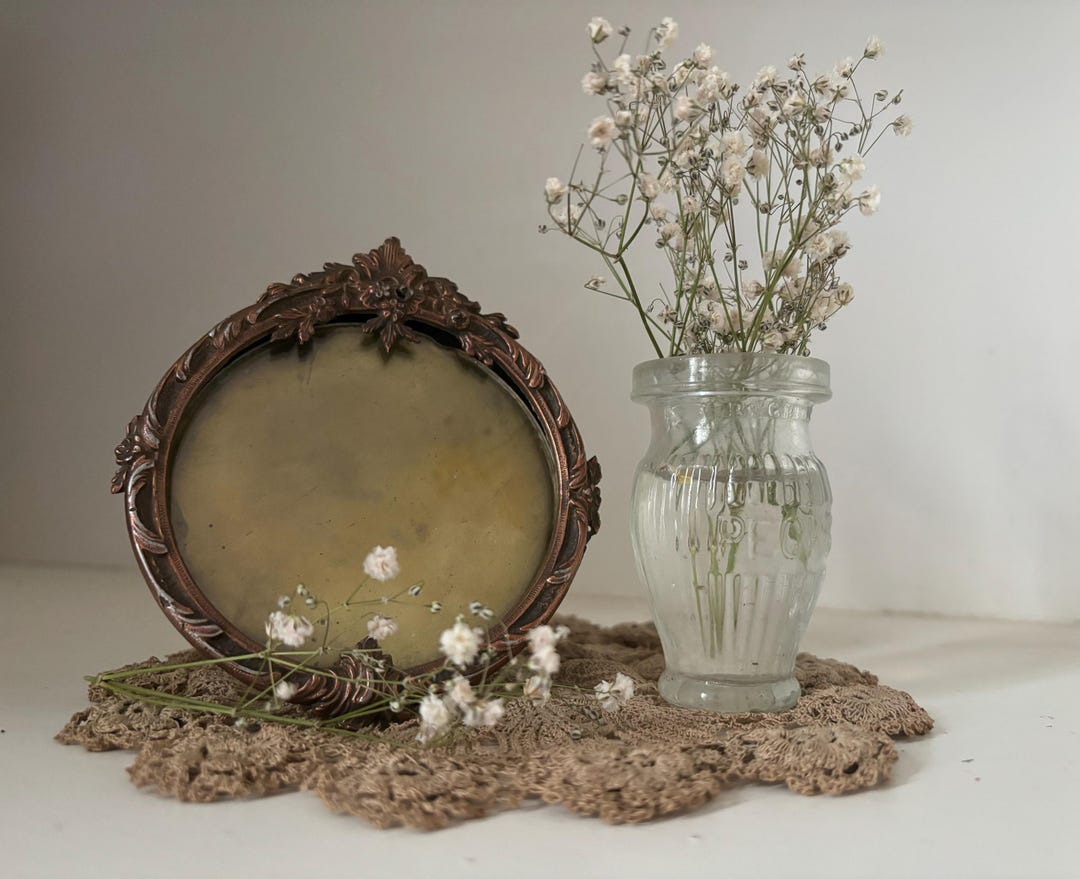 Antique Small Gold Tone Easel Photo Frame - Etsy