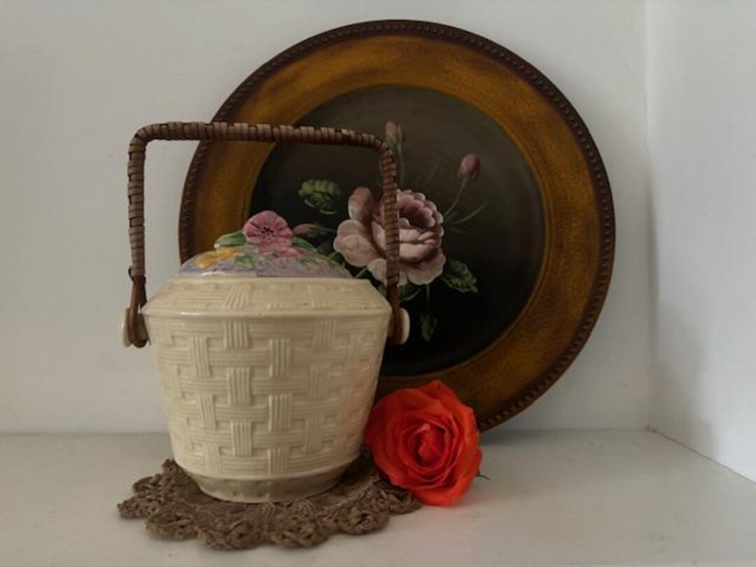 Vintage Arthur Wood China Biscuit Barrel - Etsy