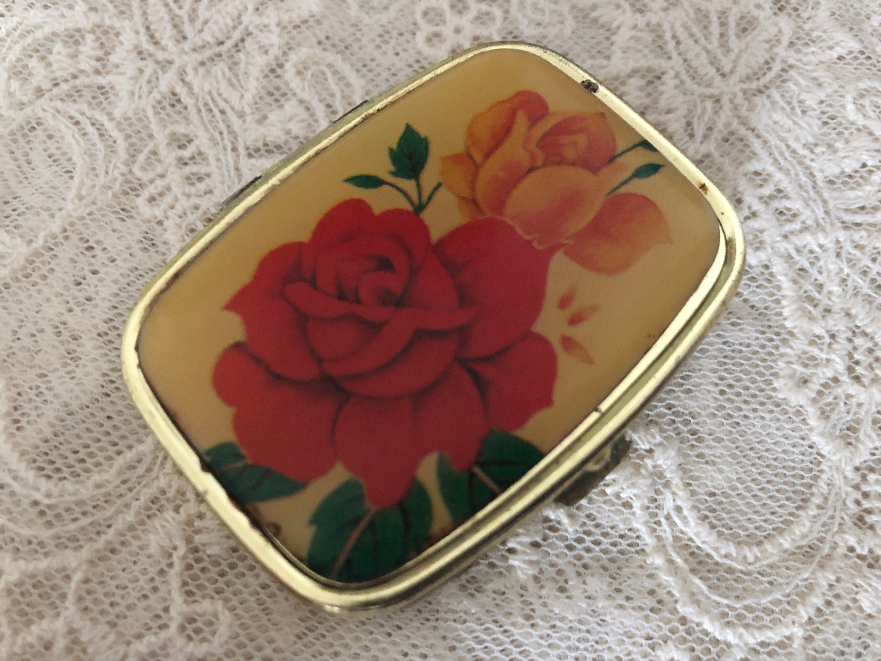 Vintage Floral Pill Box - Etsy