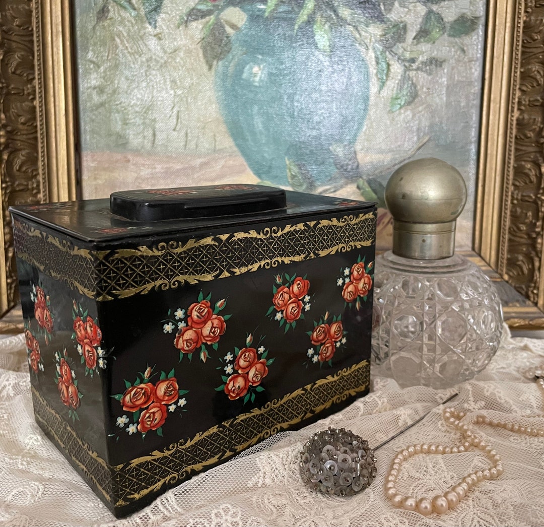 Vintage Floral Tin - Etsy