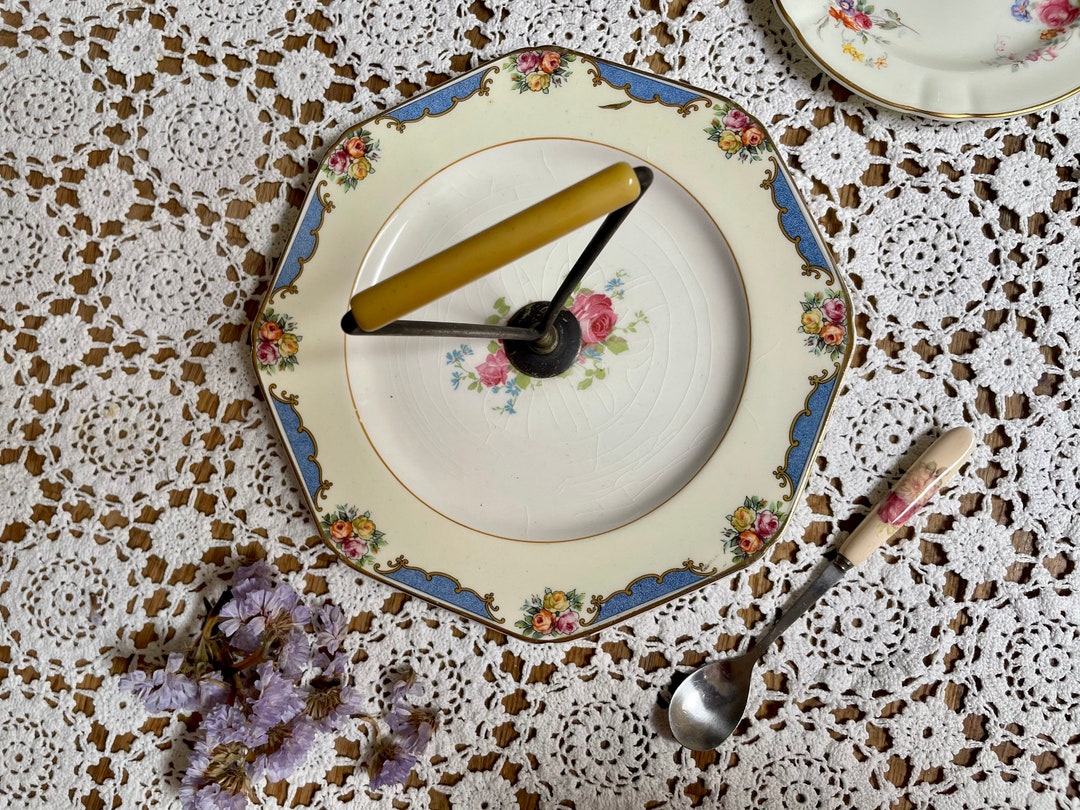 Vintage Woods Ivory Ware Floral China Cake Stand - Etsy