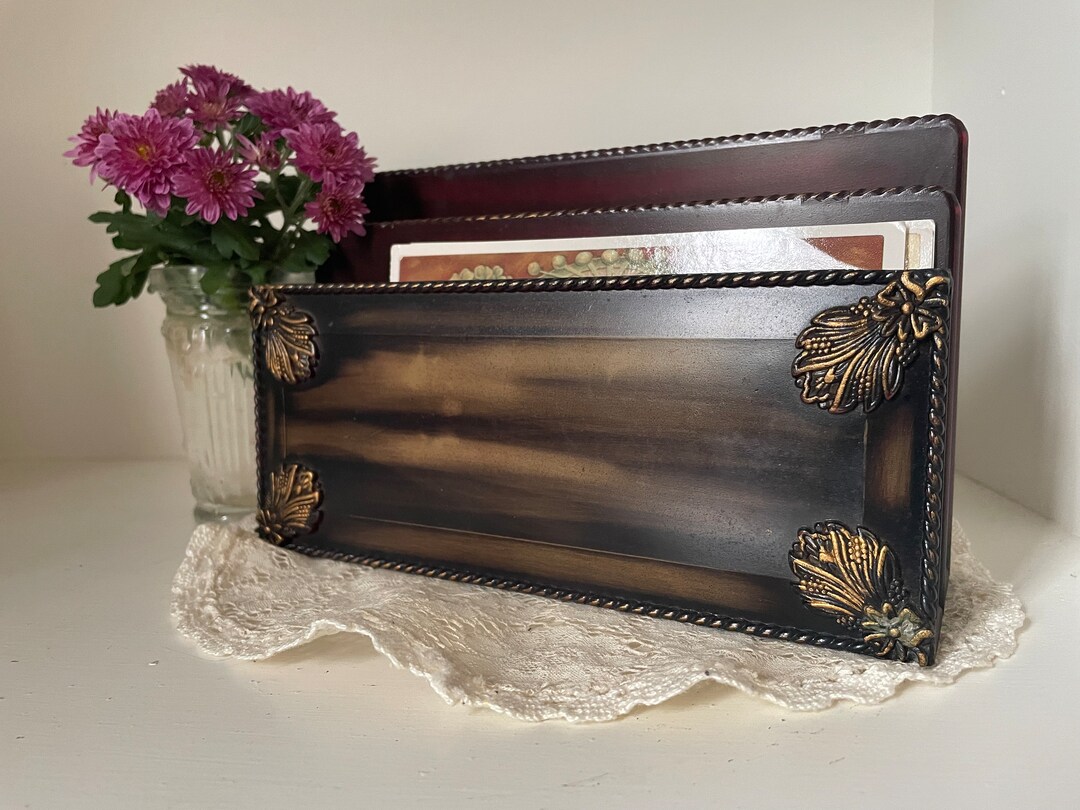 Vintage Brown Letter Holder - Etsy Hong Kong