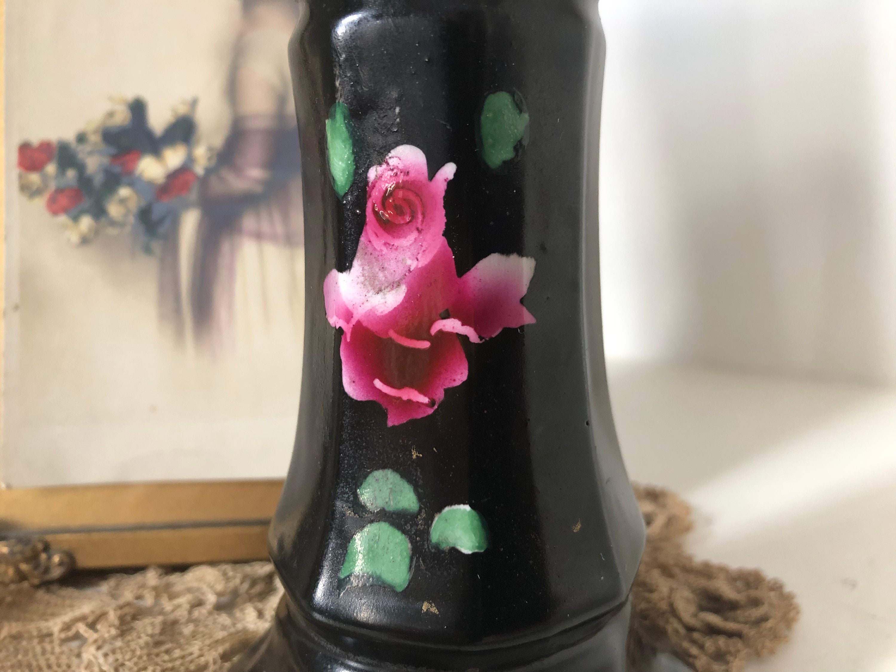 Antique China Hand Painted Hat Pin Holder - Etsy