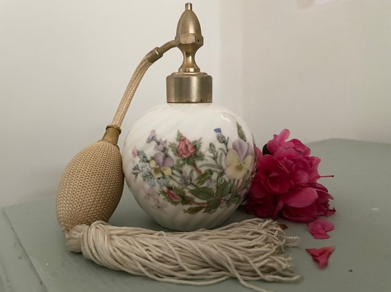 Vintage china Aynsley Wild Tudor perfume bottle with … - Gem