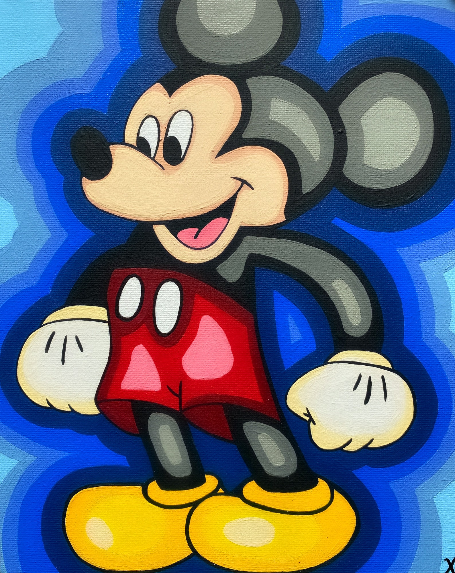 10 X 8 Canvas Painting Cartoon Modern Abstract Pop Art Acrylic Painting ...