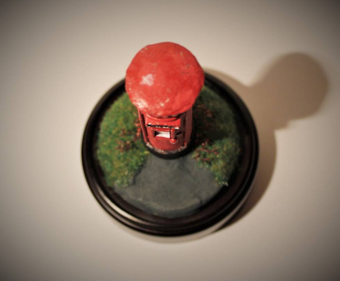Miniature Post Box Diorama Surrounded by Flowers - Etsy