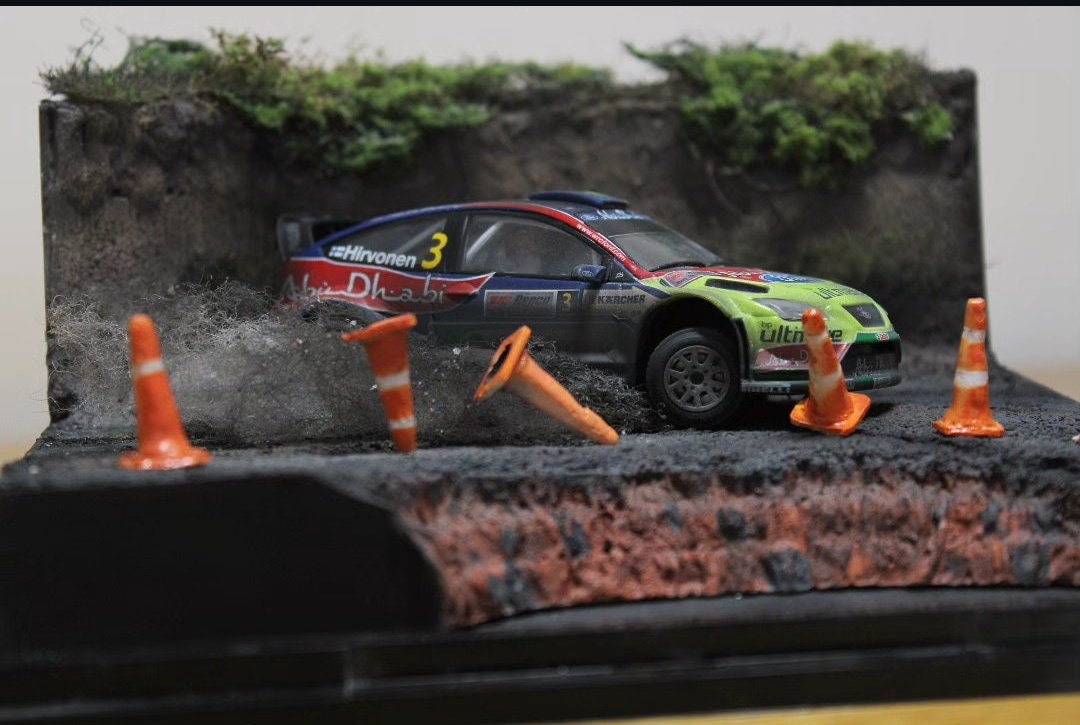 Rally Diorama 1/43 Scale Hirvonen New Zealand Ford Focus Art Piece WRC ...