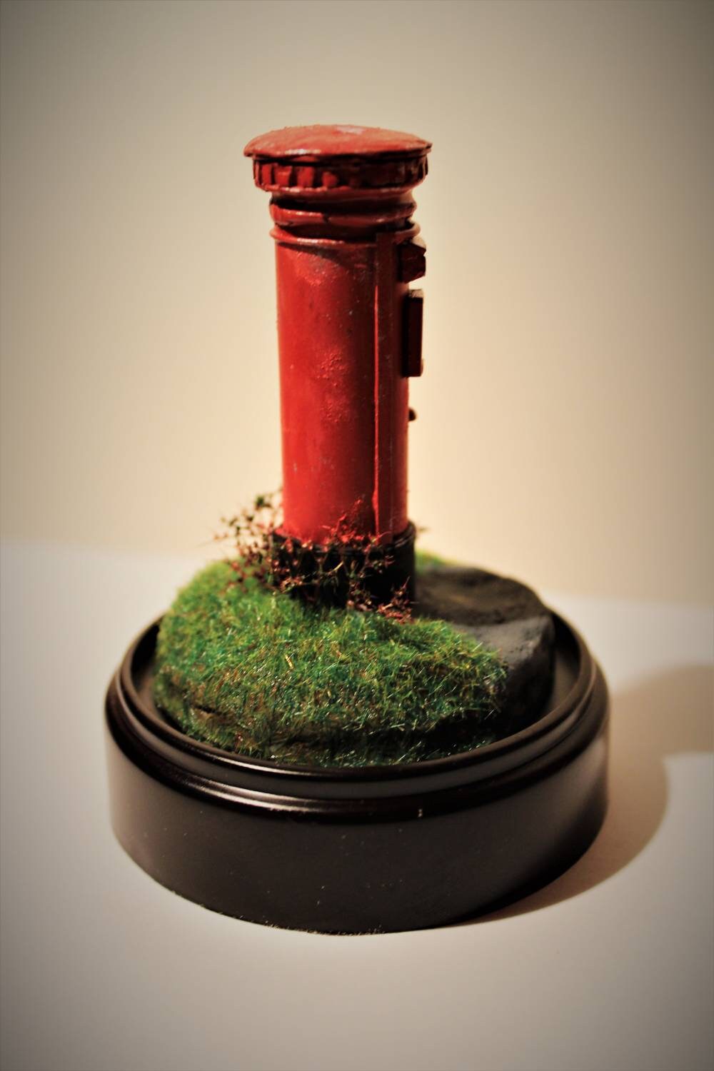Miniature Post Box Diorama Surrounded by Flowers - Etsy