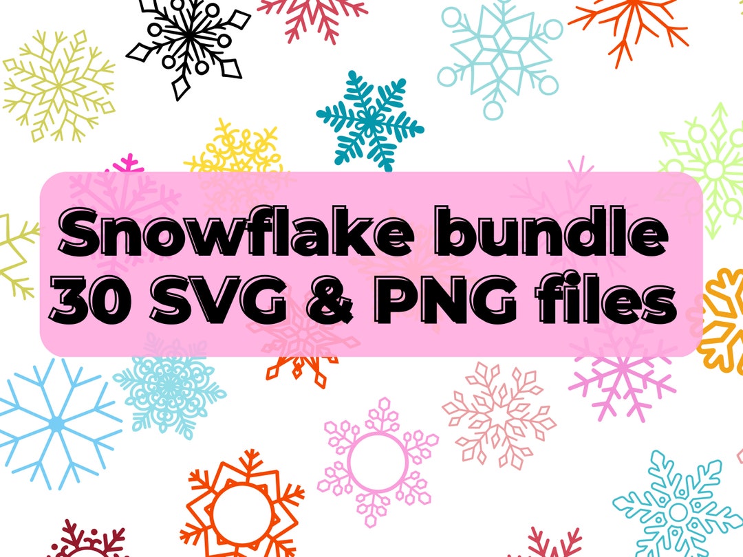 Winter Snowflakes Bundle, SVG, PNG, Cricut, Silhouette, Glowforge ...