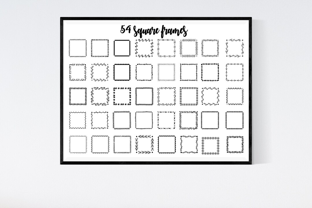 SVG Square Frames, Borders, Png, Dxf, Eps, Cricut, Silhouette ...