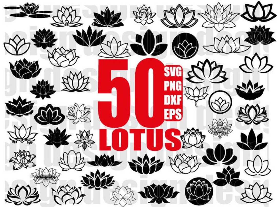 LOTUS SVG, Lotus Clipart, Lotus Flower, Flower Svg, Floral Svg, Lotus ...