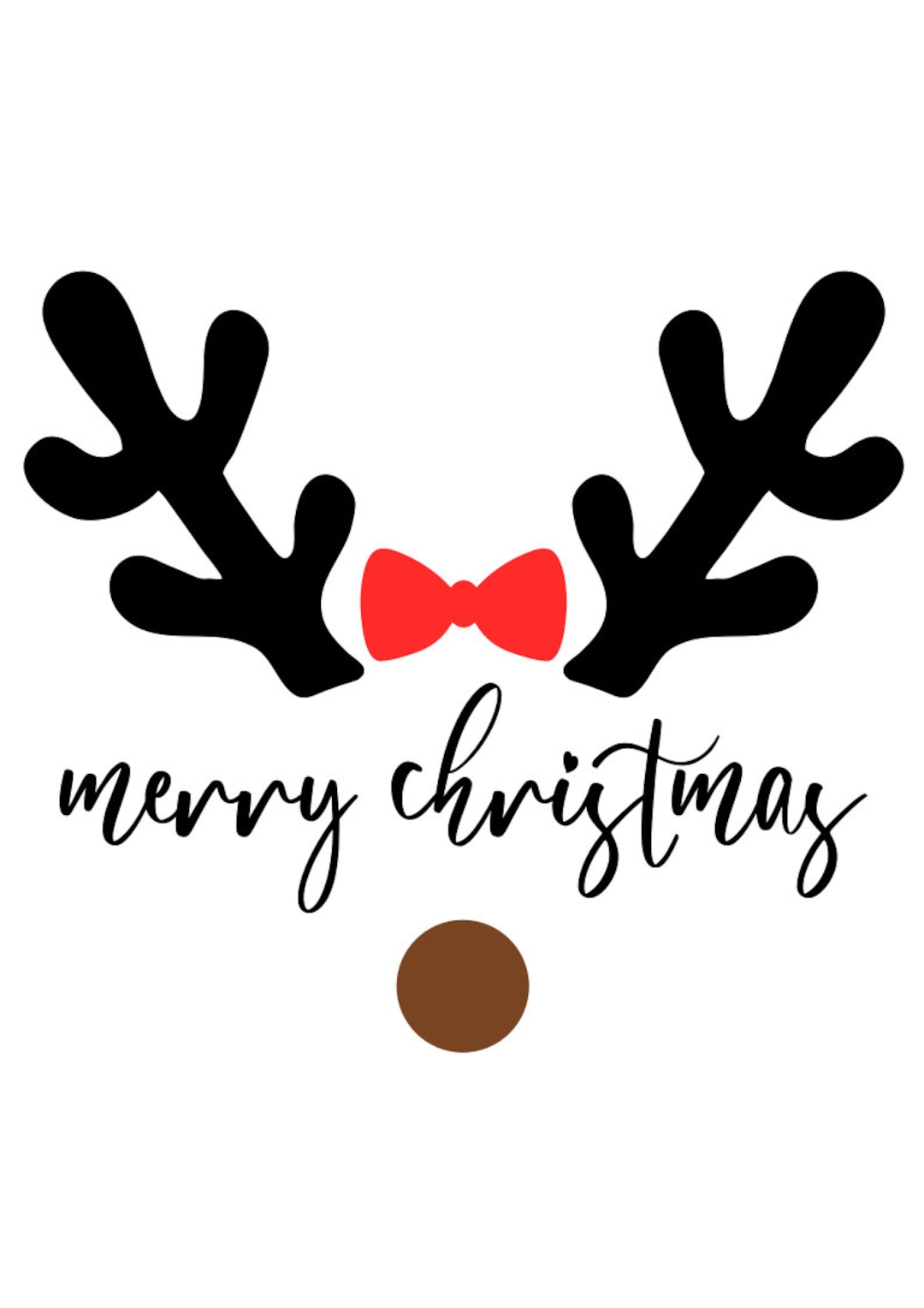 SVG Reindeer Merry Christmas Cut Files Dxf, Png, Eps, Pdf, Cricut ...