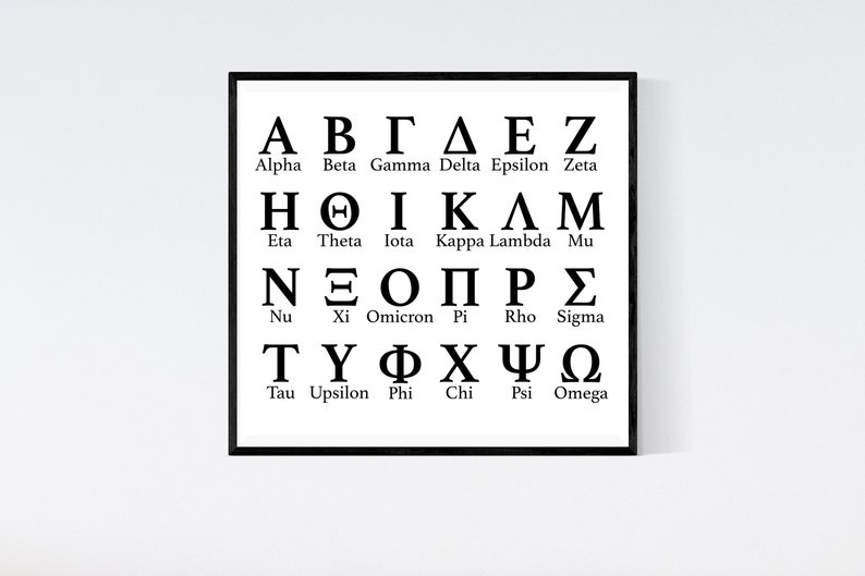 SVG Greek Alphabet Letters Bundle, Fraternity, Sorority, Vector, Ai ...