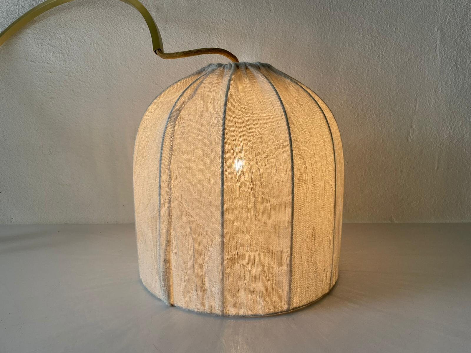 Very Rare Large Arch Shaped Brass Body With Fabric Shade Wall - Etsy