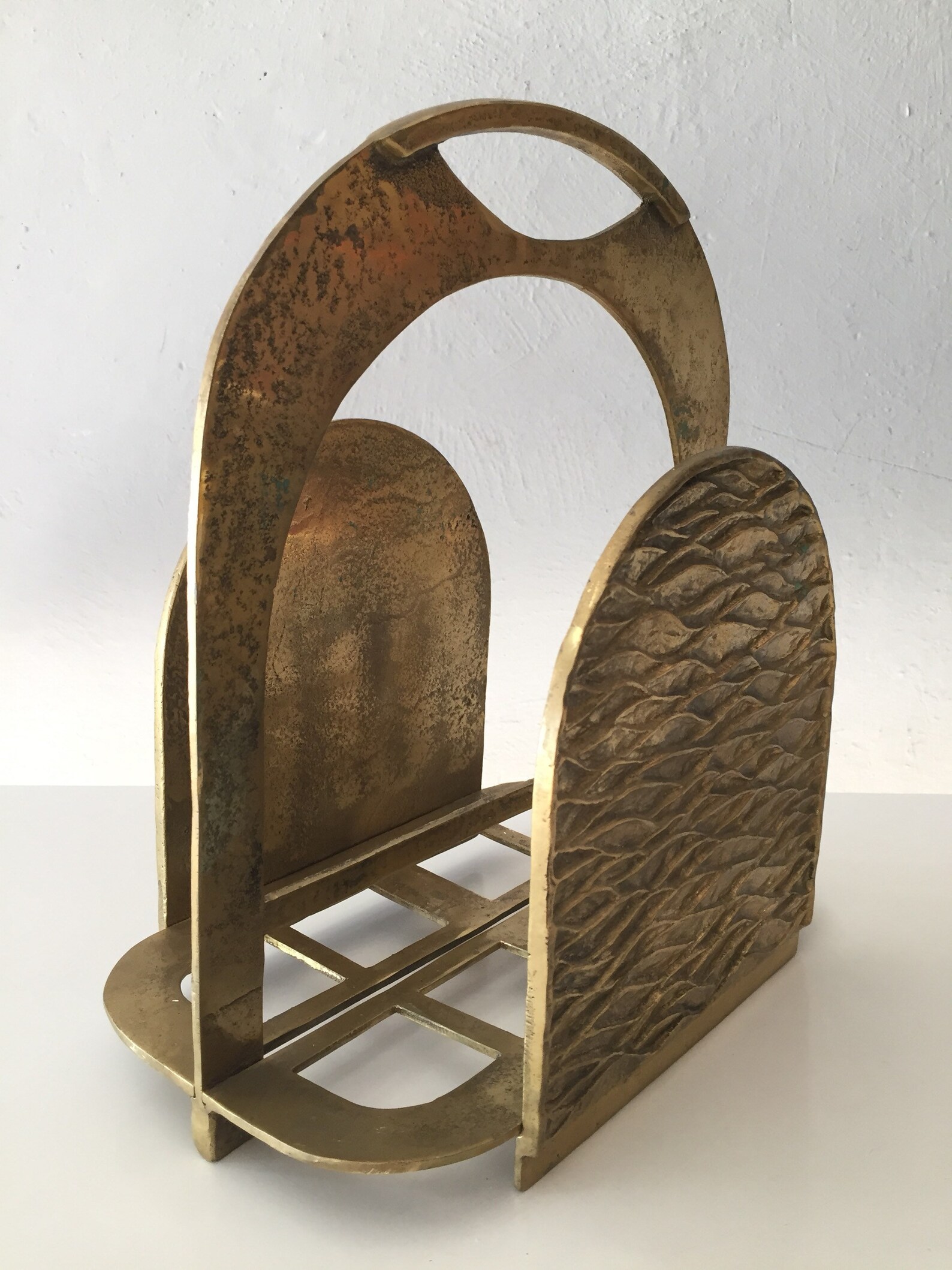 Mid Century Modern Heavy Brass Magazine Holder 1960s Italy - Etsy