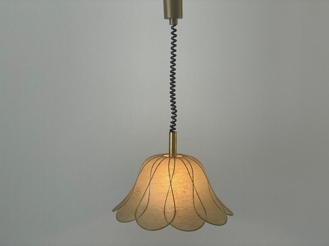 Flower Design Cocoon Adjustable Shade Pendant Lamp by Goldkant With ...