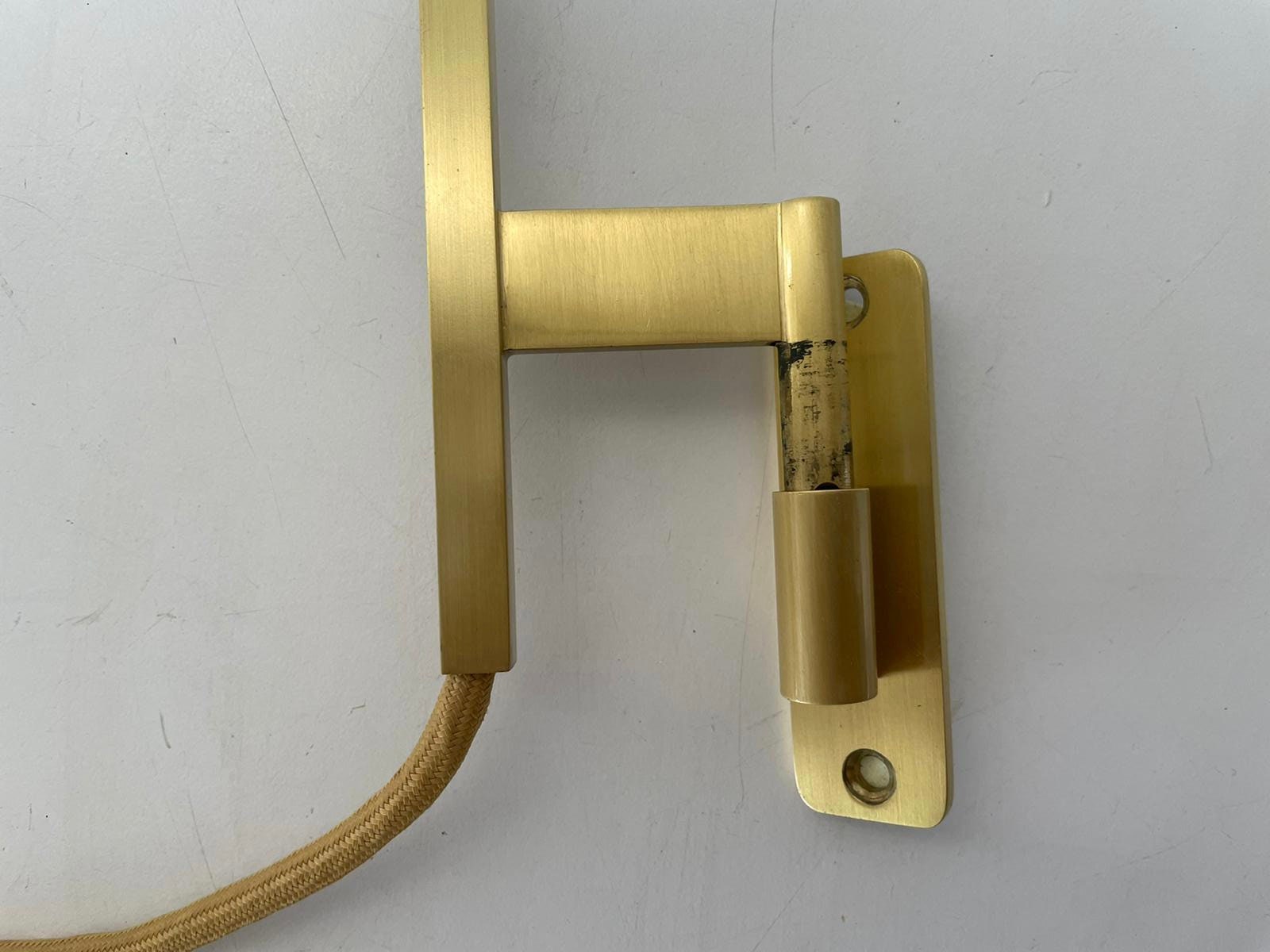 Very Rare Large Arch Shaped Brass Body With Fabric Shade Wall - Etsy