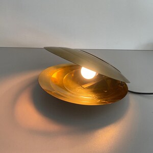 Mid-century Modern Rare Large Clam Shell Design Brass Table Lamp by ...