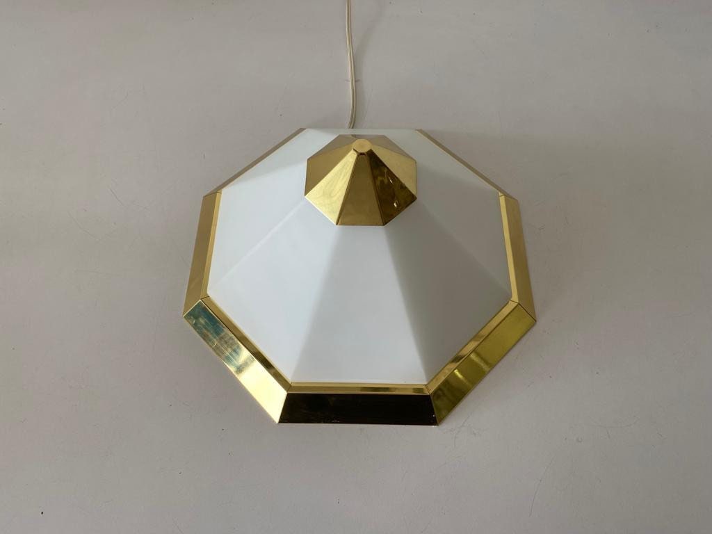 Pyramid Design Opal Glass and Gold Metal Flush Mount Ceiling - Etsy