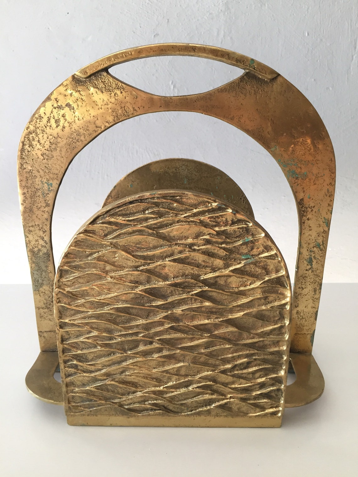 Mid Century Modern Heavy Brass Magazine Holder 1960s Italy - Etsy