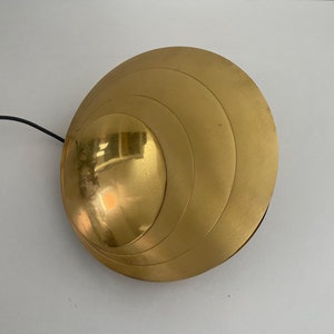 Mid-century Modern Rare Large Clam Shell Design Brass Table Lamp by ...