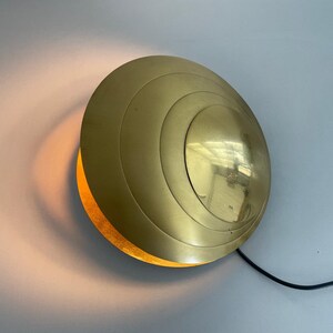 Mid-century Modern Rare Large Clam Shell Design Brass Table Lamp by ...
