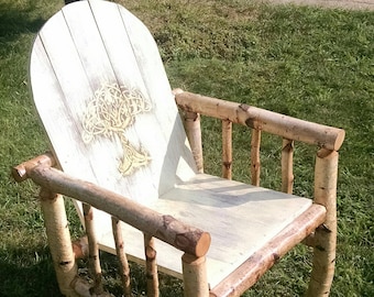 Handmade Rustic Cedar Chair With Celtic Design-local Pick-up Only - Etsy