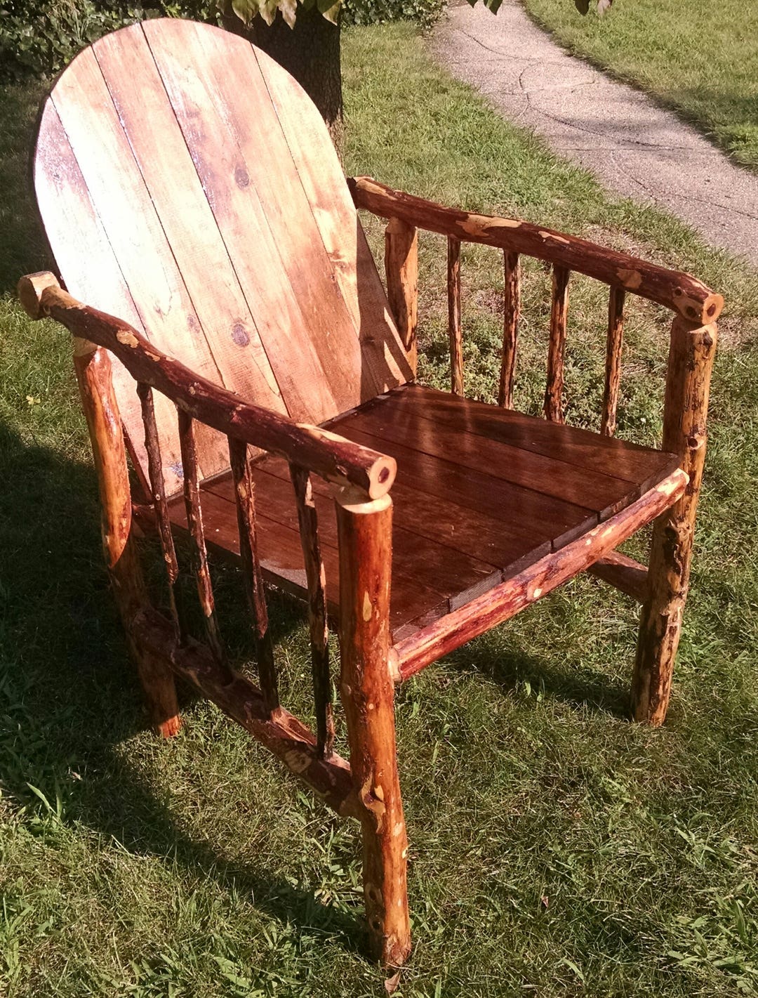 Rustic Oversized Handmade Cedar Chair-local Pick-up Only - Etsy