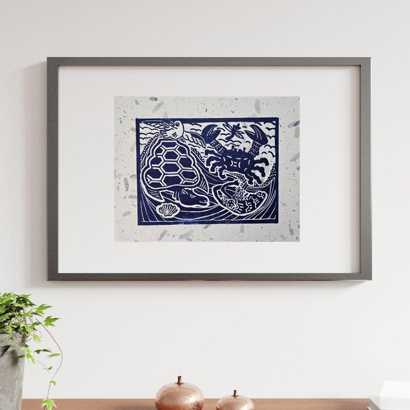 Linoleum Cut Animals - Etsy