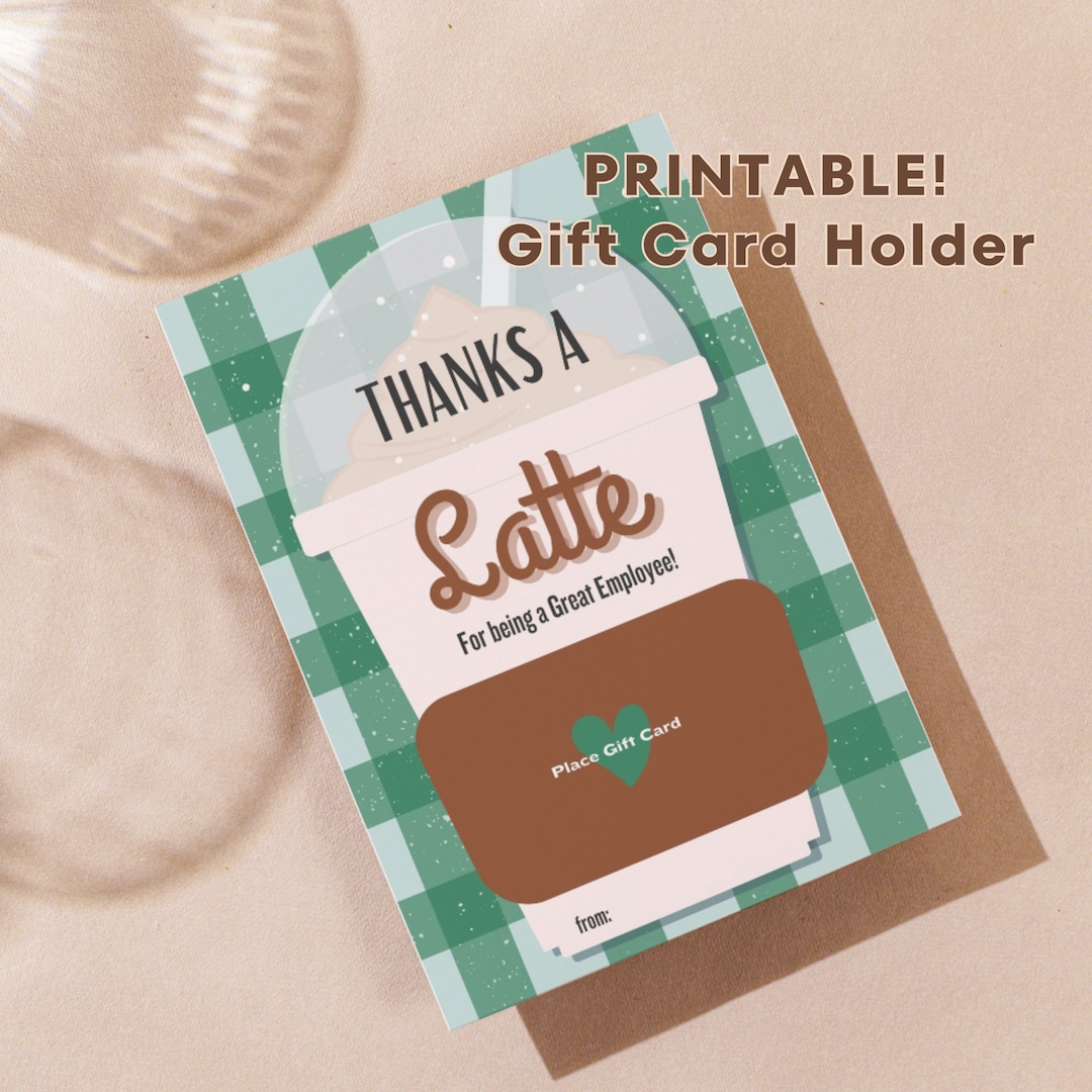 PRINTABLE Gift Card Holder Employee Gift Card Christmas - Etsy