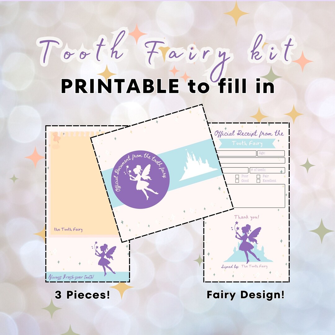 Tooth Fairy Receipt Printable, Toothfairy Letter, First Tooth Fairy ...