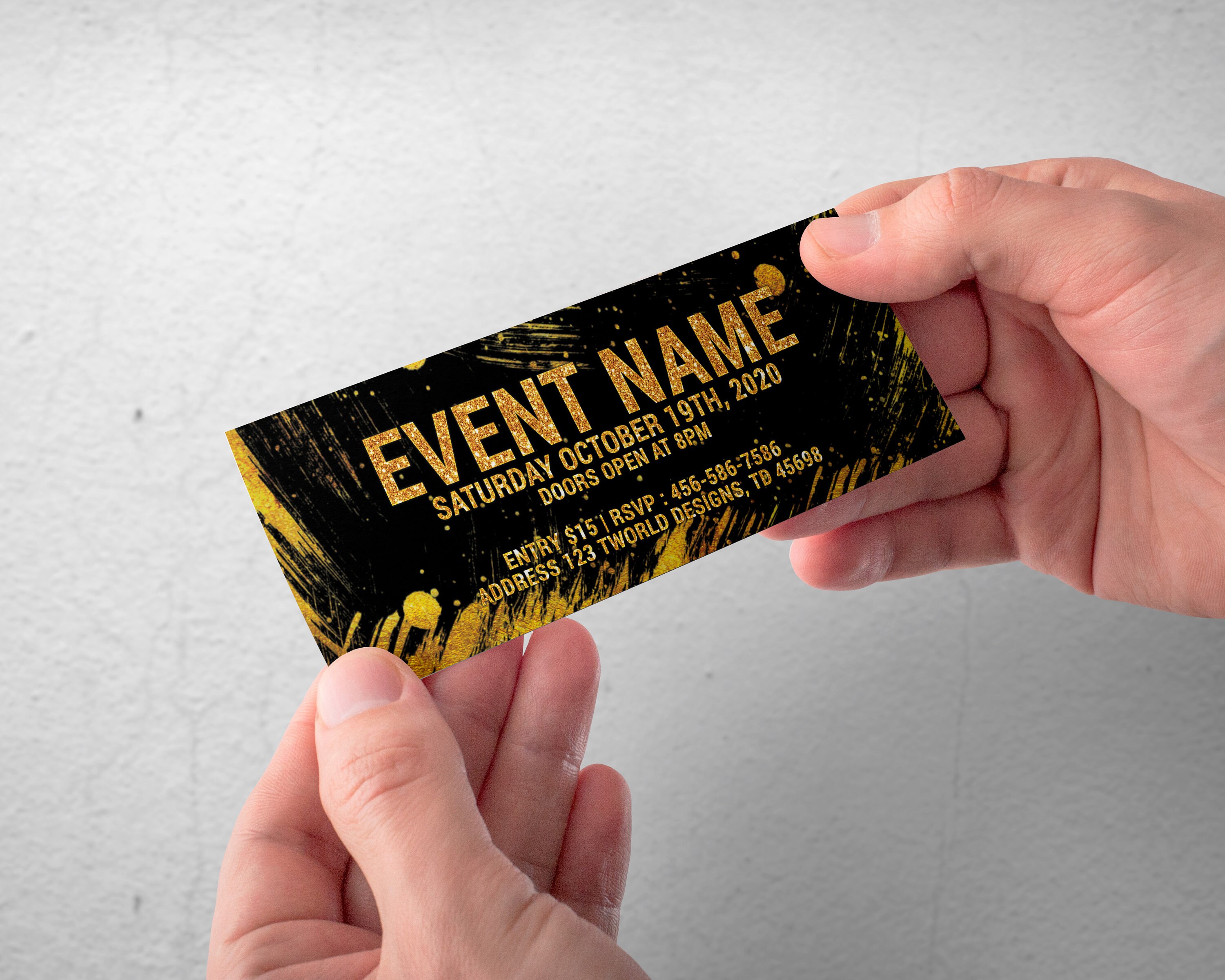 Glitter Tickets Splash Glitter Ticket Gala Ticket Birthday - Etsy