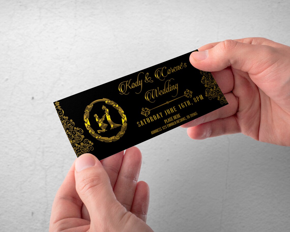 Gold Wedding Tickets Wedding Ticket Gold Wedding Tickets - Etsy
