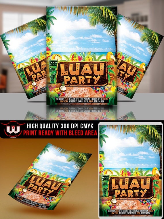 Luau Themed Flyer