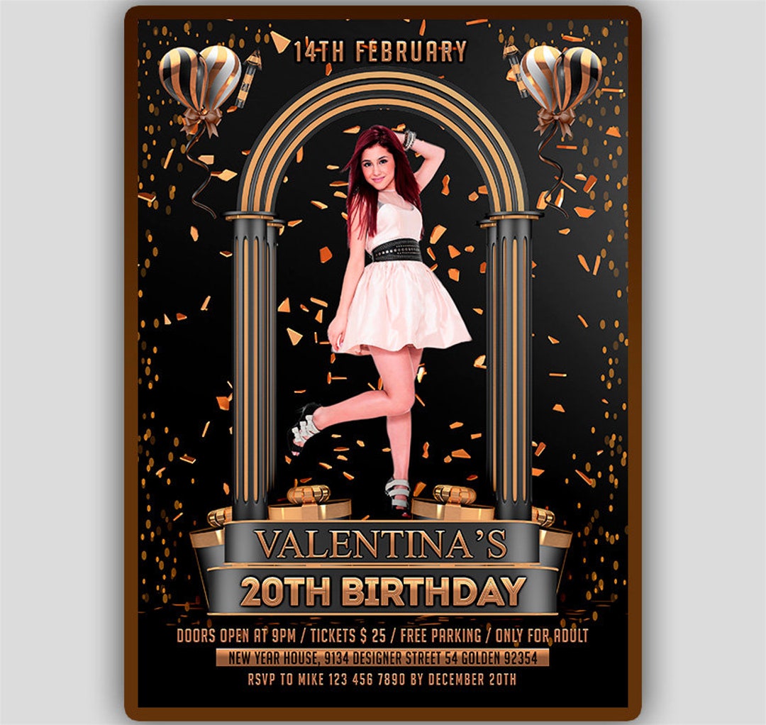 Adult Birthday Invitation, Girls Birthday Bash With Photo, Ladies ...