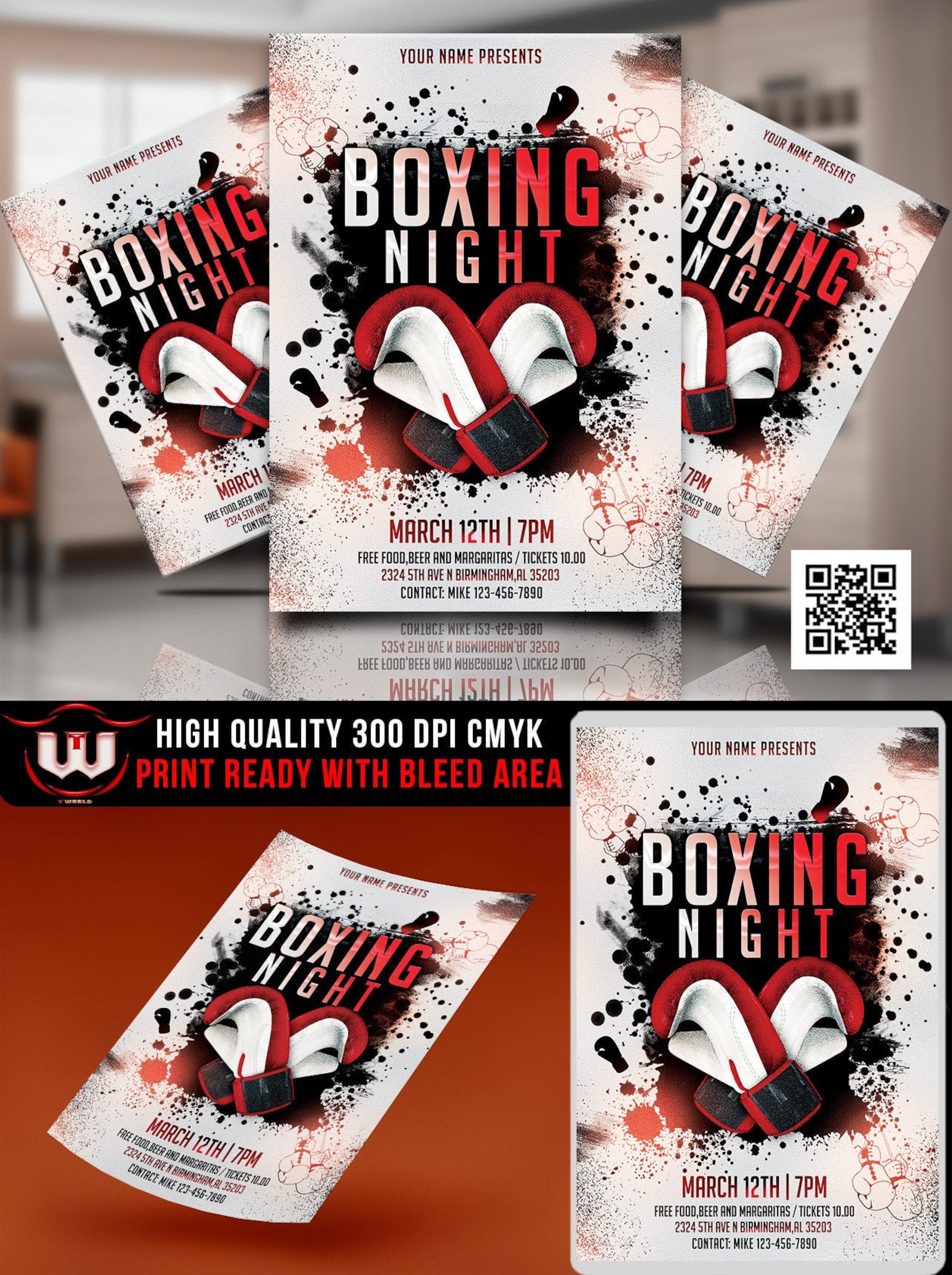 Boxing Invitation Boxing Birthday Invitation Fight Night - Etsy