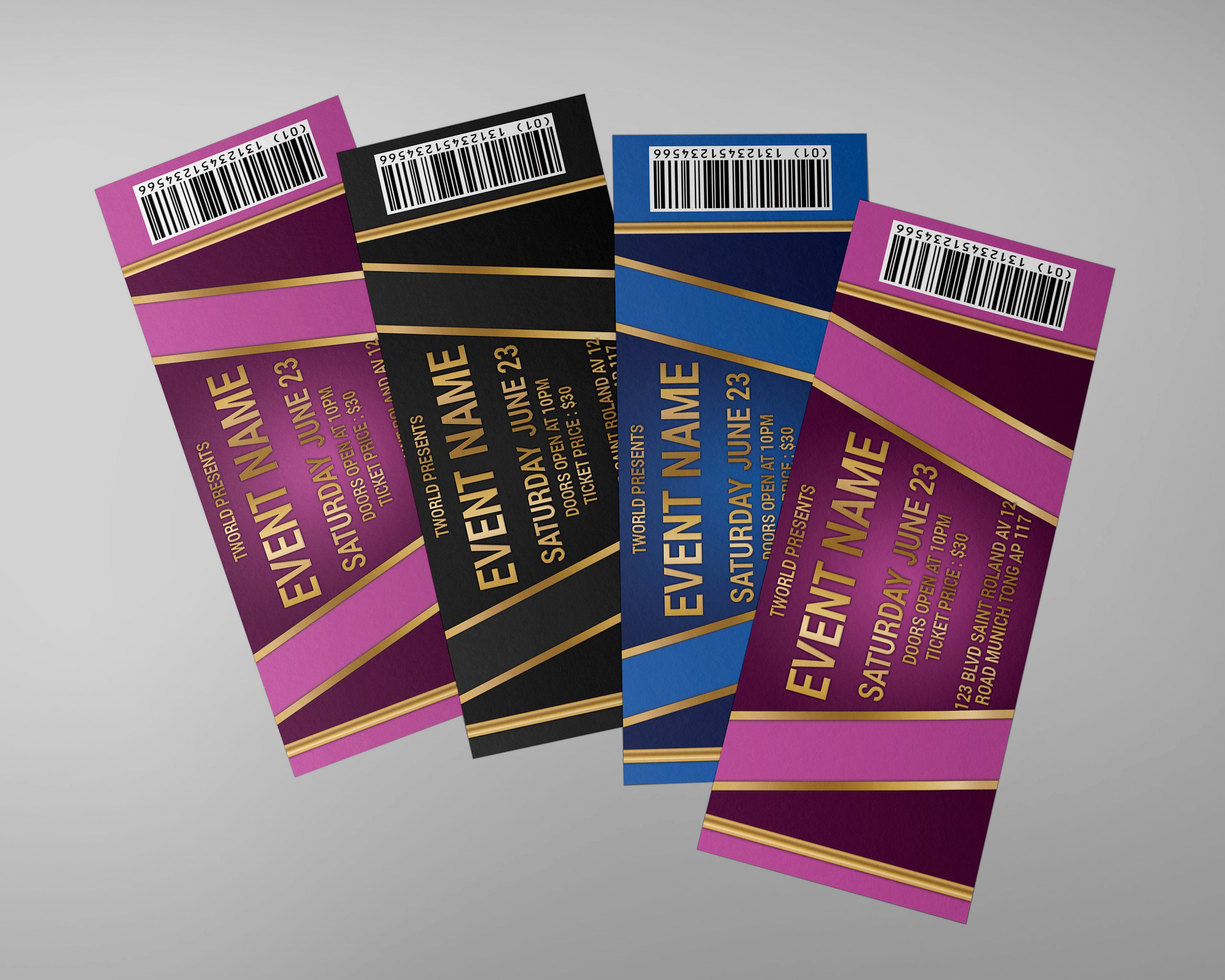 Birthday Party Ticket Invitation Concert Ticket Gala Ticket - Etsy