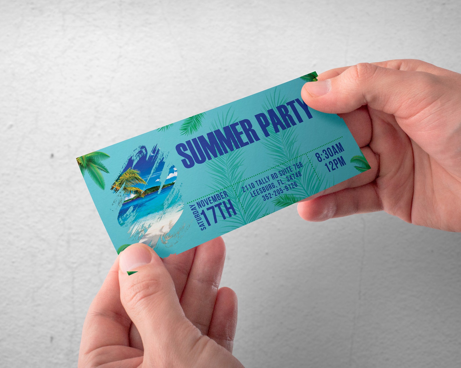 Summer Invitation Ticket Summer Ticket Summer Party - Etsy