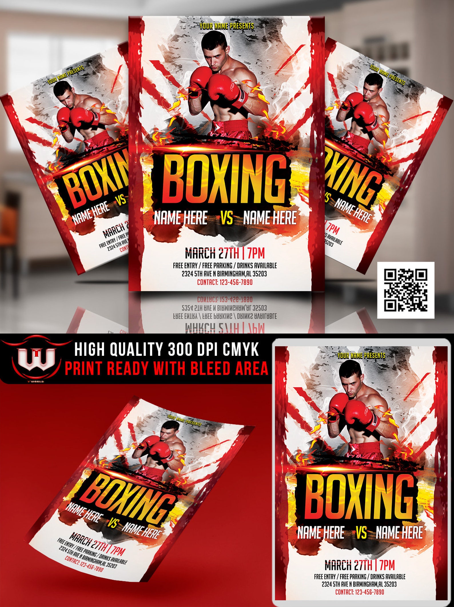 Boxing Birthday Invitation Boxing Birthday Flyer Fight Night - Etsy
